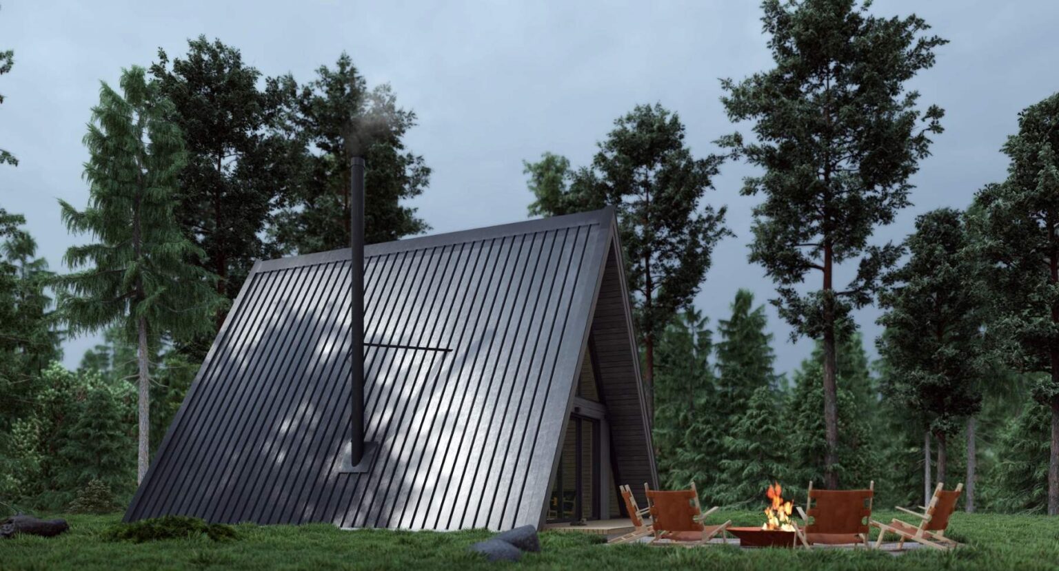 A-Frame Couples Cabin - www.aframecabinbuild.com