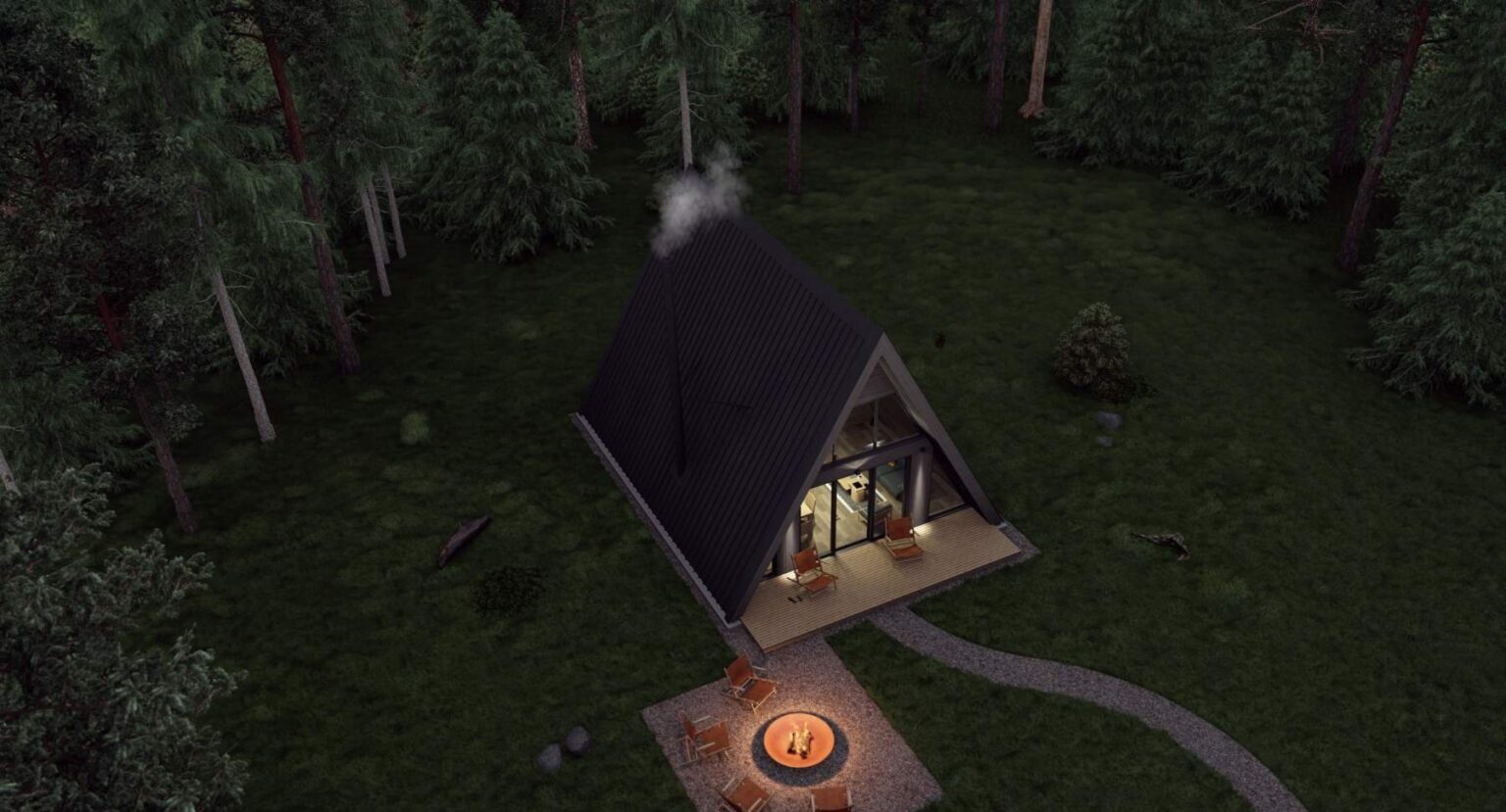 A-Frame Couples Cabin - www.aframecabinbuild.com