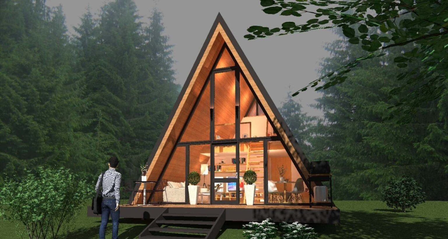 A-Frame Forester Cabin - www.aframecabinbuild.com